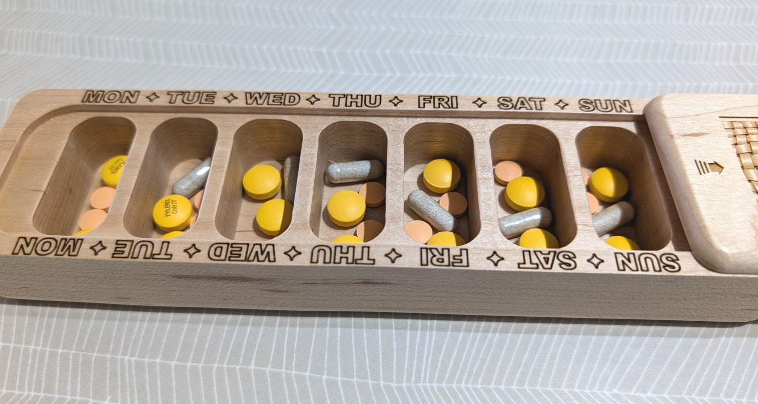 Wooden 7 Day Pill Box – Michaud Toys